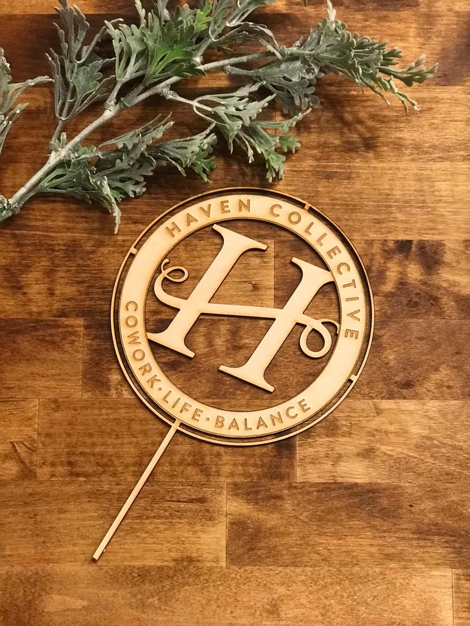 Custom Wood Logo Cake Topper: Rustic Wedding Decor - Etsy