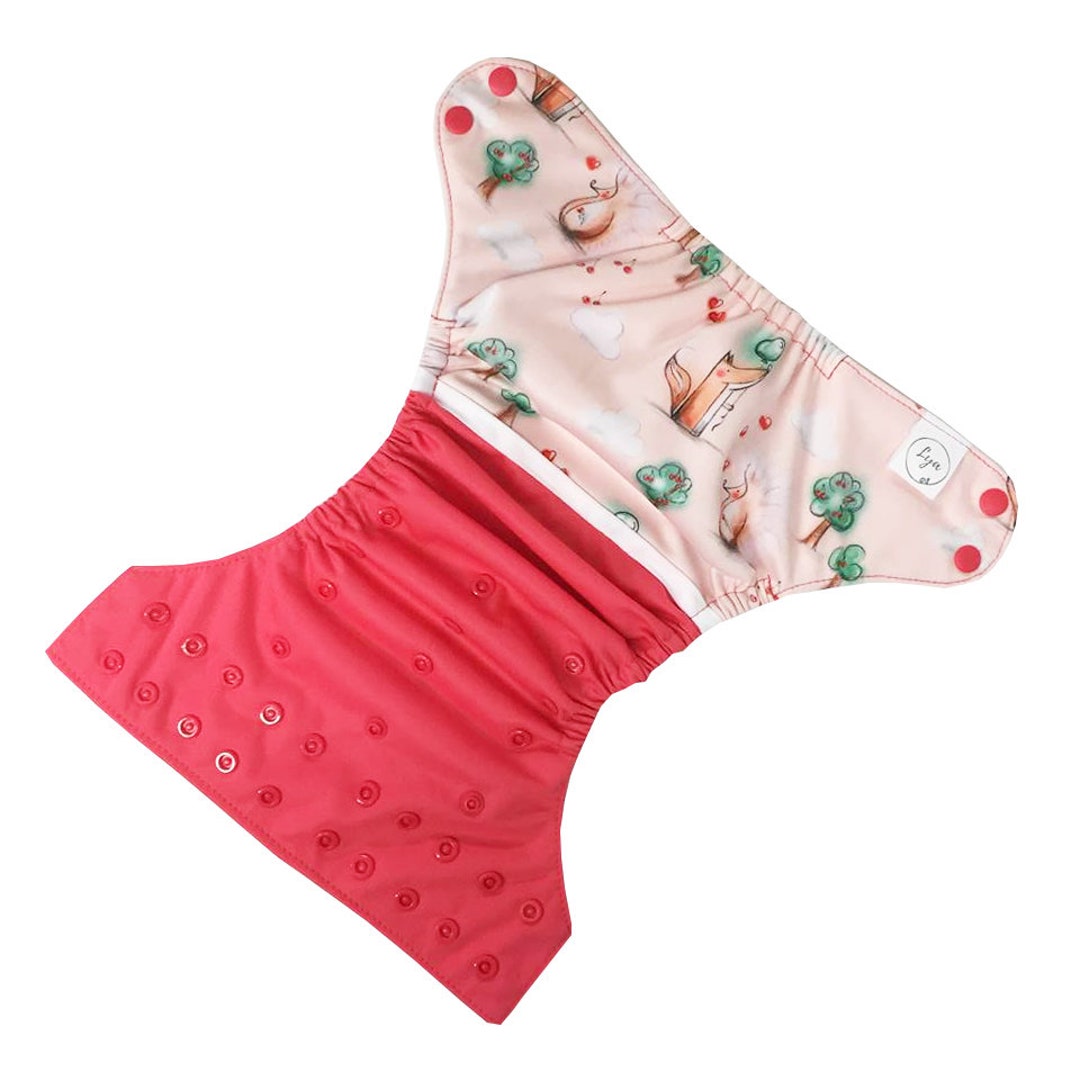 Fox and Hedgehog - Pocket Diaper - Etsy