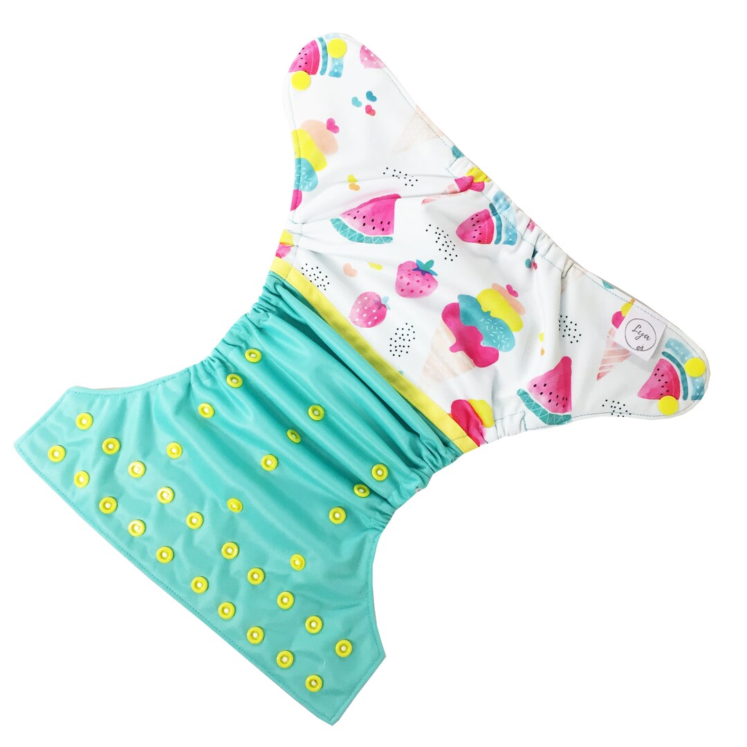 Mint Ice Cream Pocket Diaper Cloth Diaper Dessert - Etsy