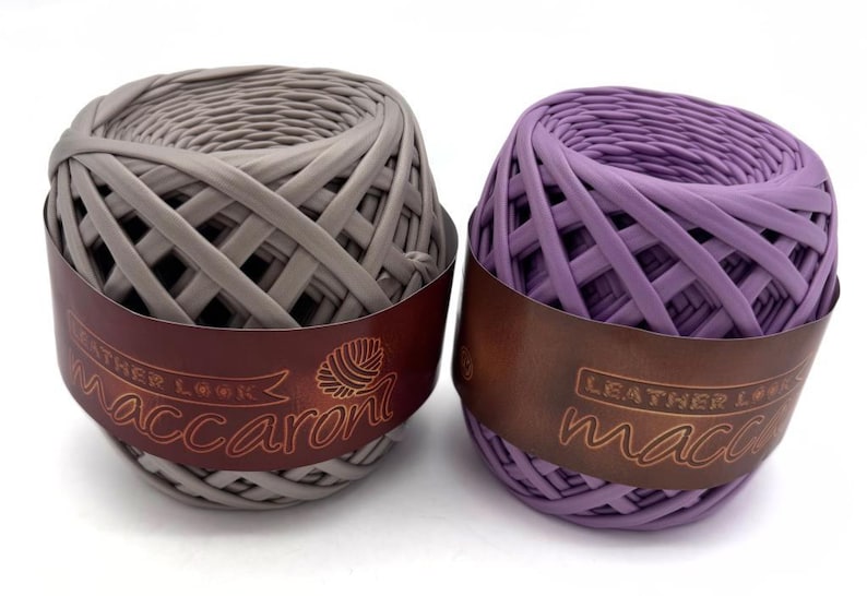 Maccaroni Leather Look Yarn,faux Leather Cord for Bag Crochet – Macaron ...
