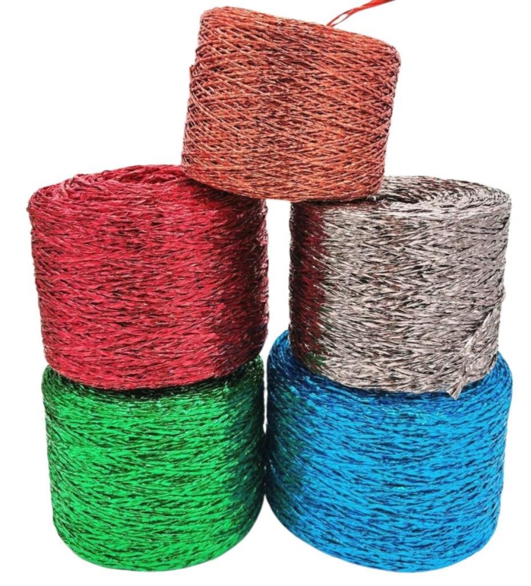 Paper Yarn 250 Gr Metallic Colour, Glitter Bag Material, Metallic Paper ...