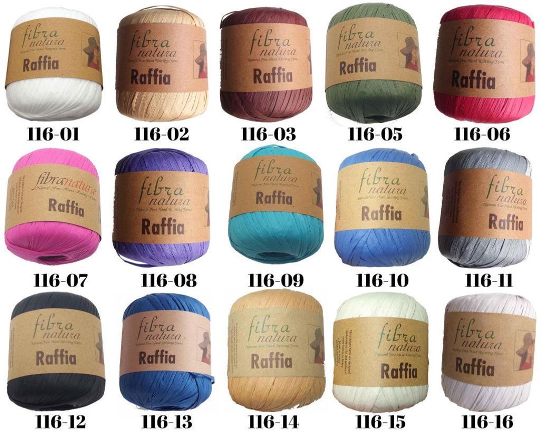 Raffia Yarn Fibra Natura, Natural Raffia Yarn, Raffia for Accessories ...