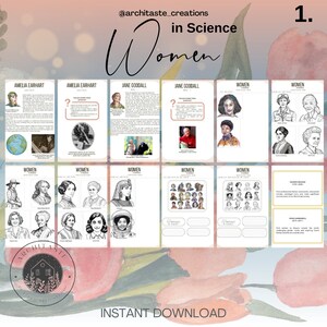 WOMEN in Science, UNIT STUDY, Montessori Cards, Powerful Women, Posters ...