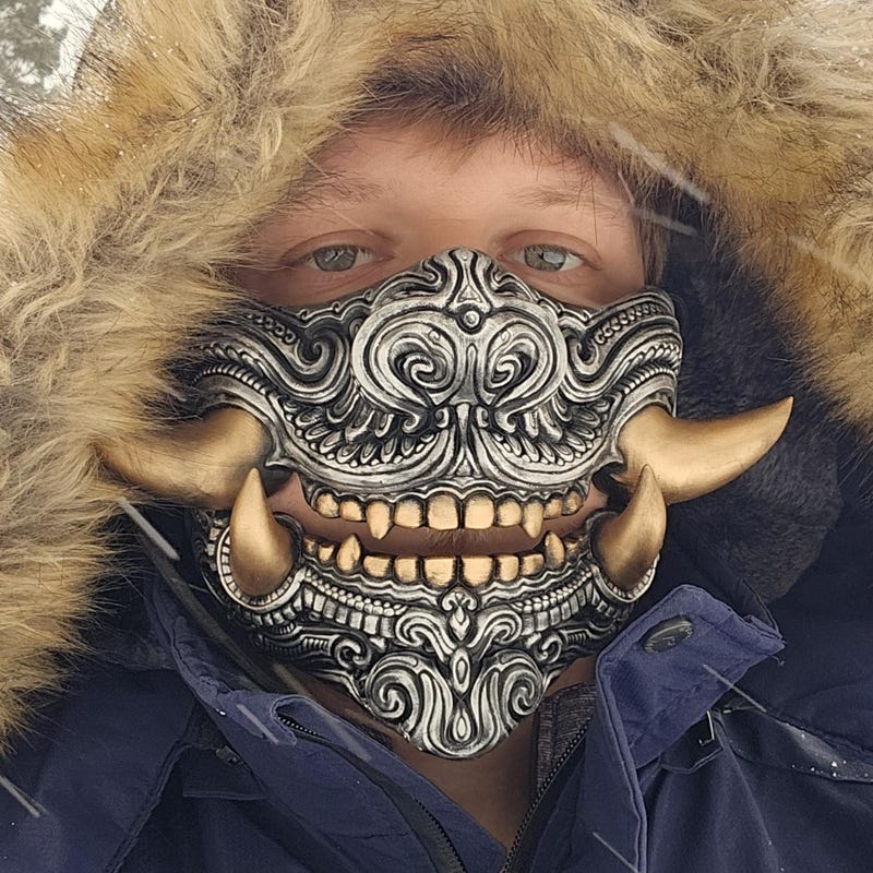 Oni Face Mask - Etsy