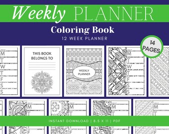 Coloring Book Planner Printable - Etsy