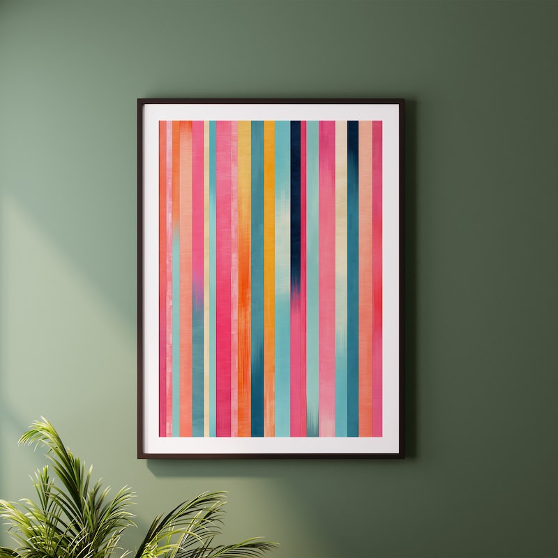 Striped Wall Art - Etsy