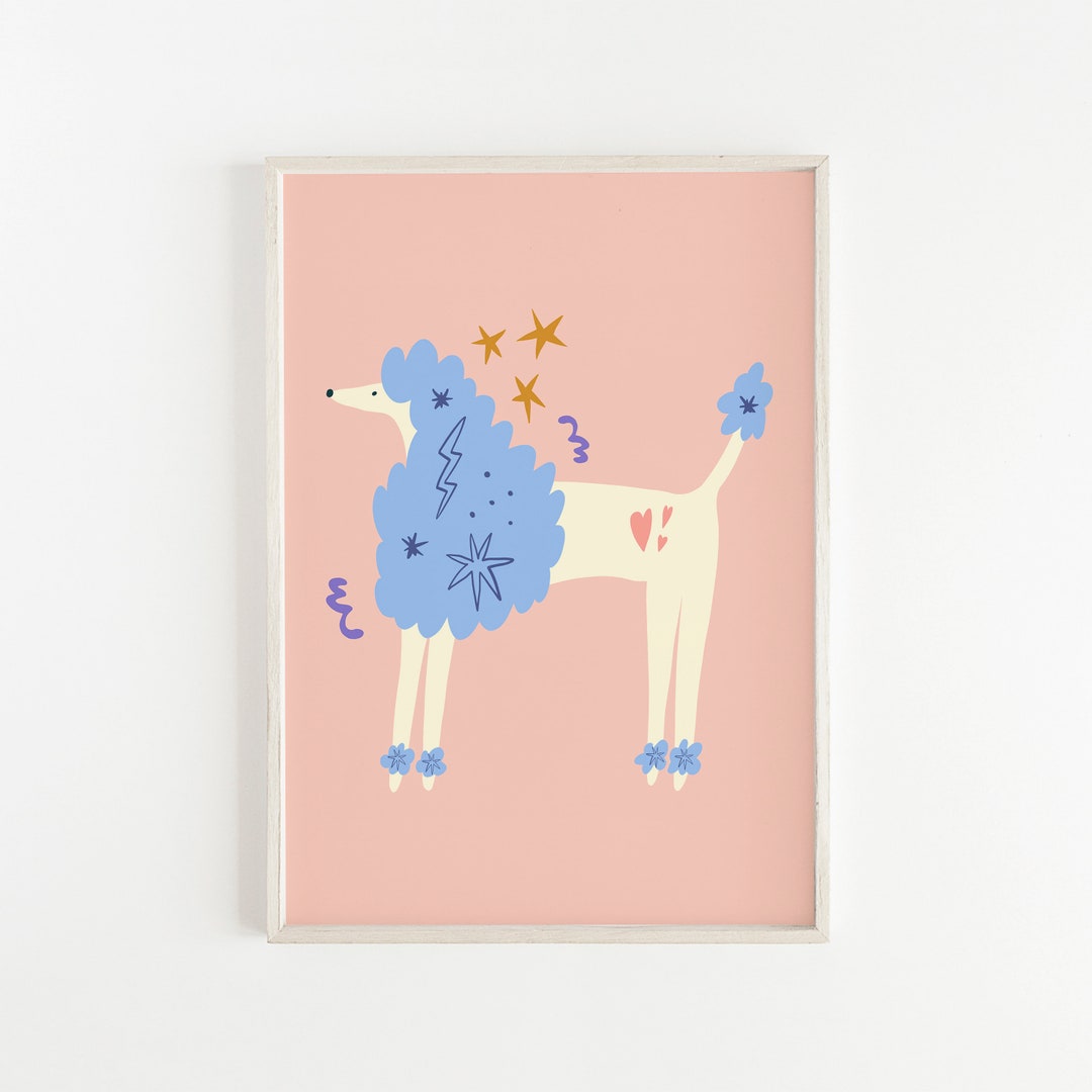 Poodle Art Print, Dog Wall Art, Gift for Poodle Lover - Etsy
