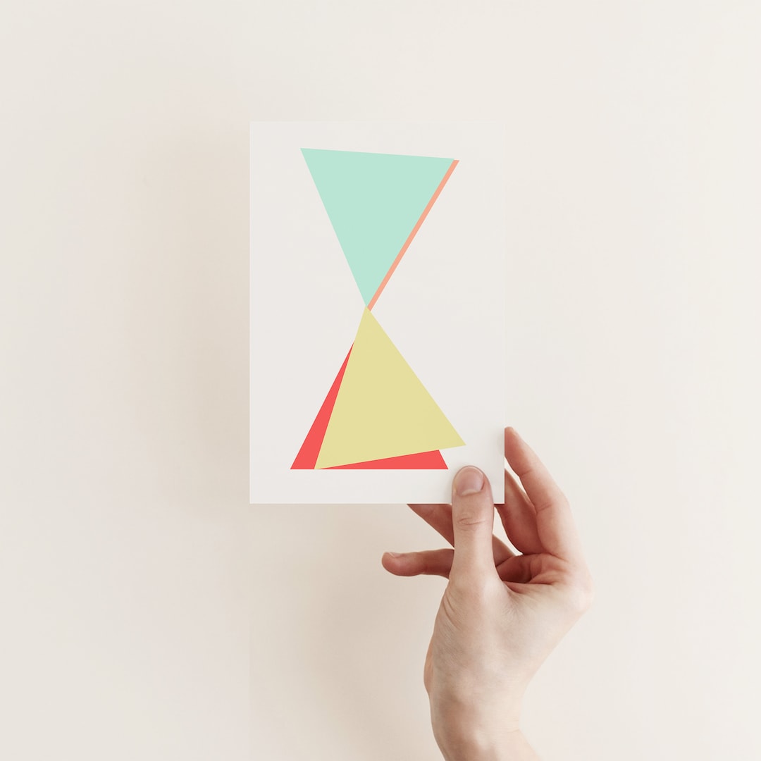 Geometric Greetings Card, Design Card - Meeting - Etsy