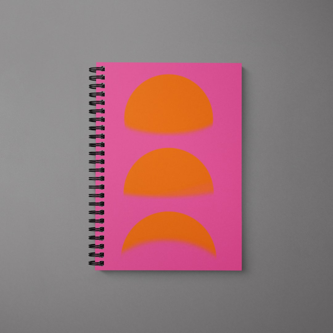 Hot Pink Spiral Notebook - the Setting Sun - Etsy
