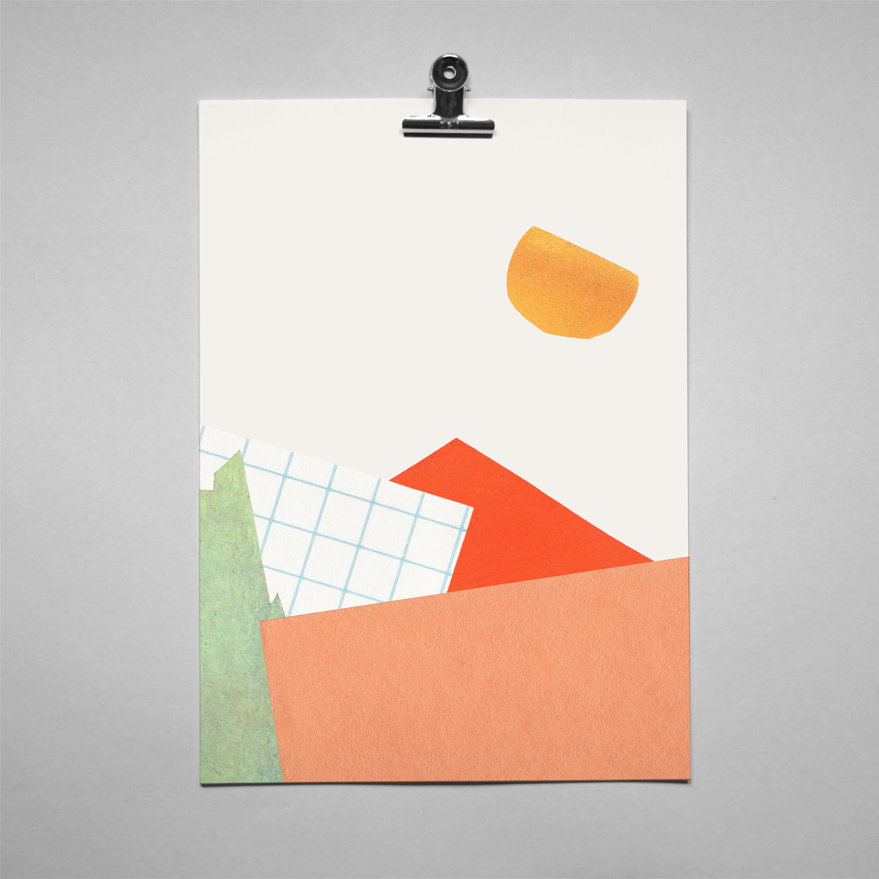 Collage Art Postcard Set Contemporary Stationery Paper - Etsy