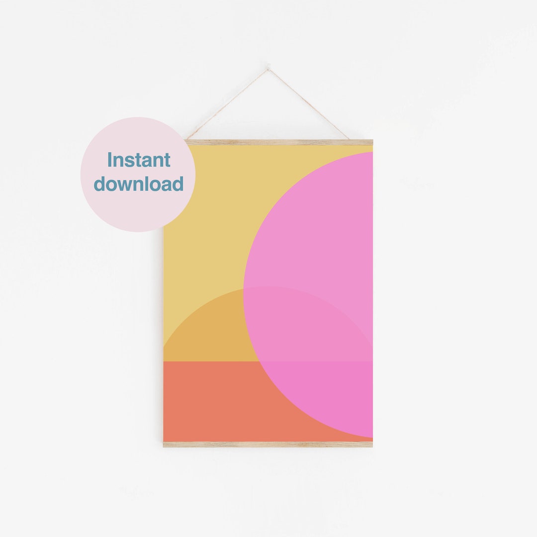 Abstract Printable Wall Art Colour Block Print Digital - Etsy