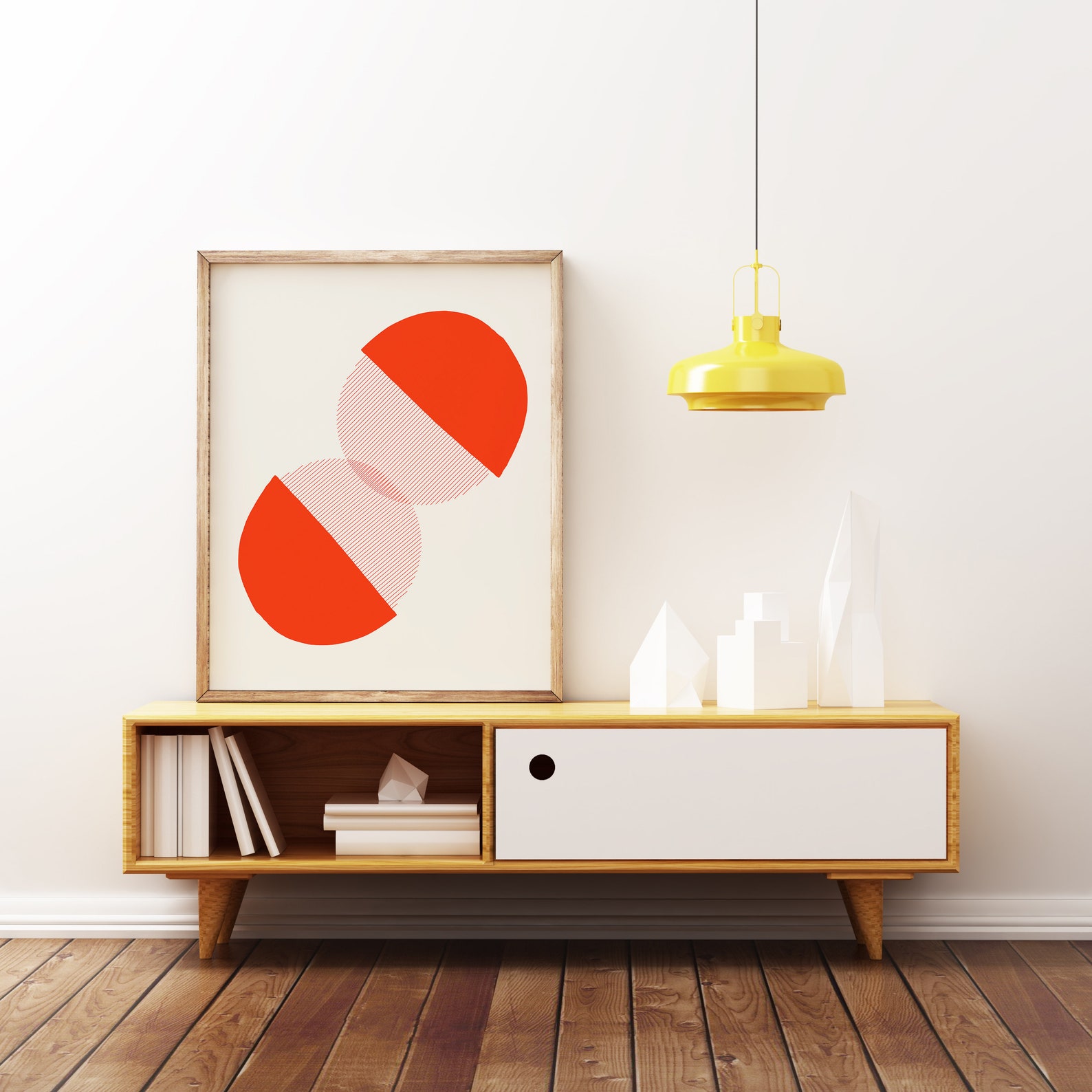 Abstract Red Wall Art Minimal Contemporary Print Approach - Etsy