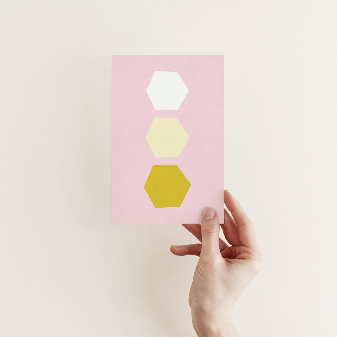 Modern Greetings Card, Abstract Design Card - Trio - Etsy