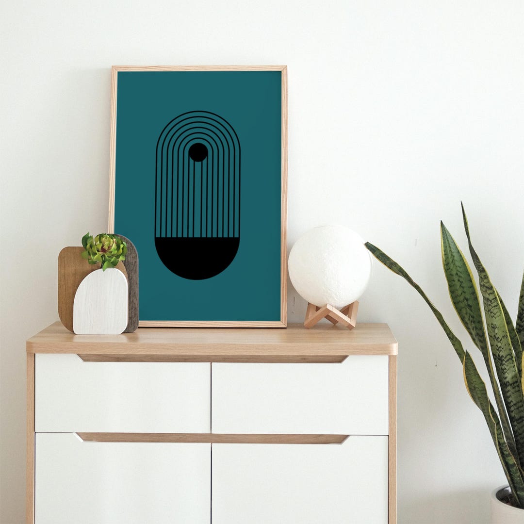 Dark Line Art Printable, Contemporary Wall Art for a Minimalist Space ...
