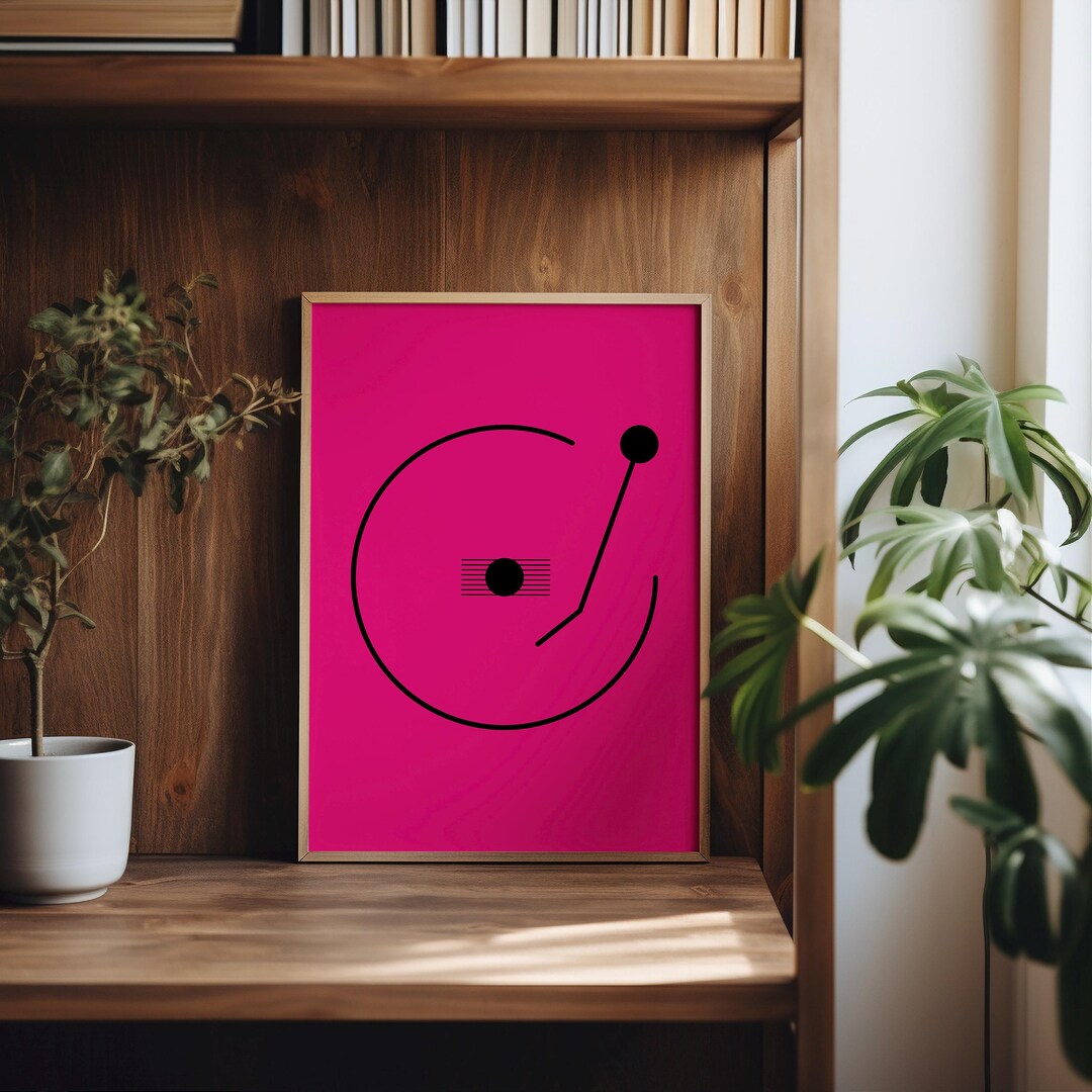Printable Music Poster Art, Hot Pink Wall Art, Instant Download - Put ...