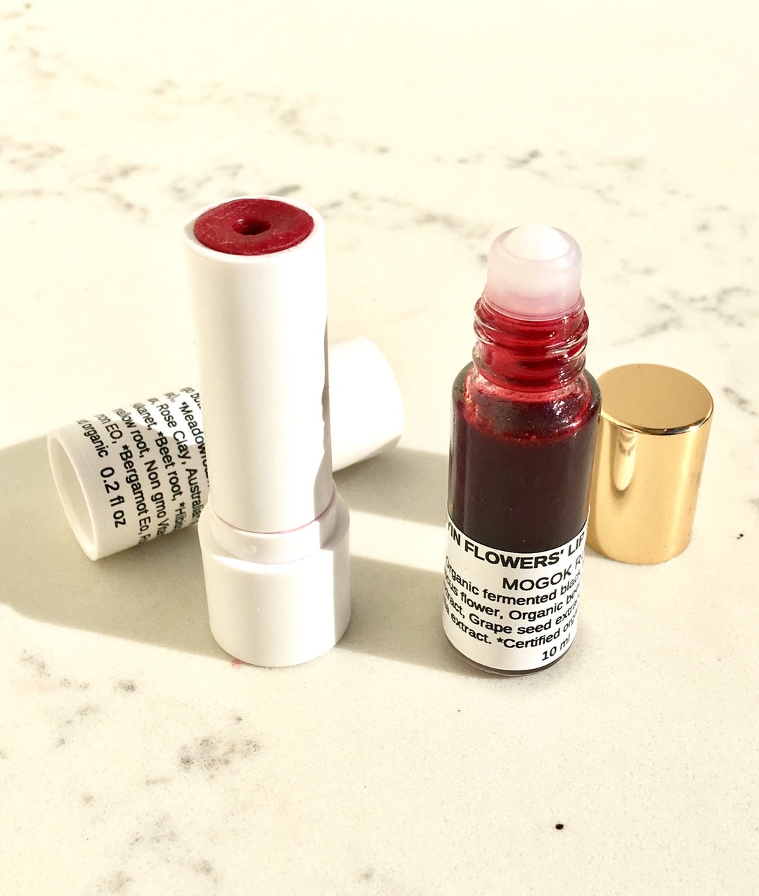 Lip/cheek Stain + Tinted Lip Balm Set, Cheek Blush, Cranberry Lip Balm ...