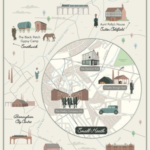 Peaky Blinders Map of Birmingham - Etsy