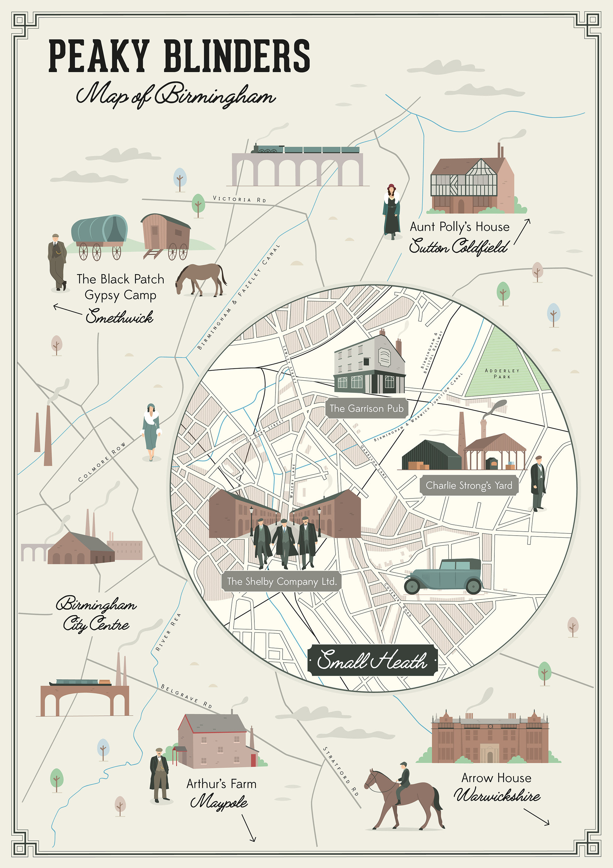 Peaky Blinders Map of Birmingham - Etsy Canada