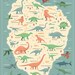 Dinosaur Chart Print - Etsy