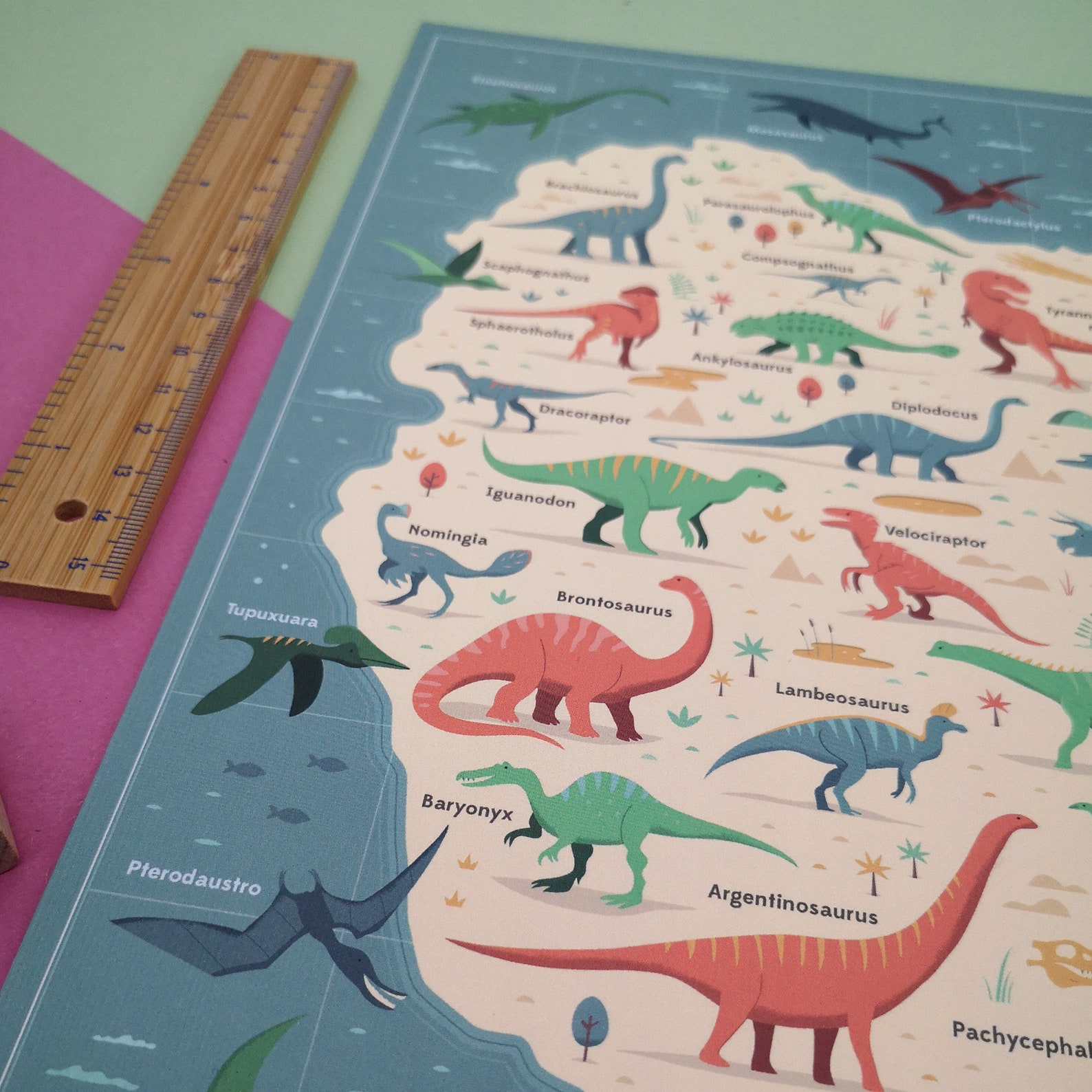Dinosaur Chart Print - Etsy