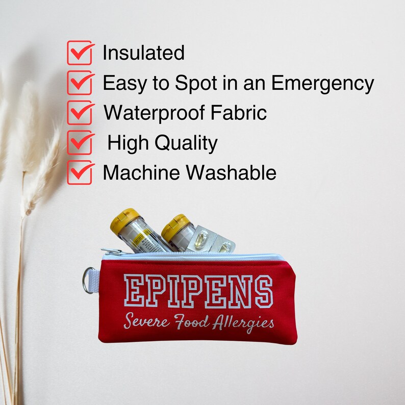 Insulated Epipen Case / Bag (epipens, Epinephrine, Antihistamines) Made ...
