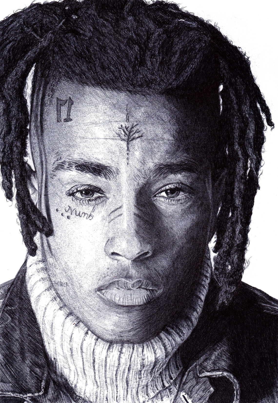 Xxxtentacion Drawing A4 Print - Etsy
