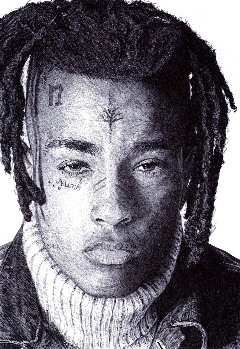 Xxxtentacion Drawing A4 Print - Etsy
