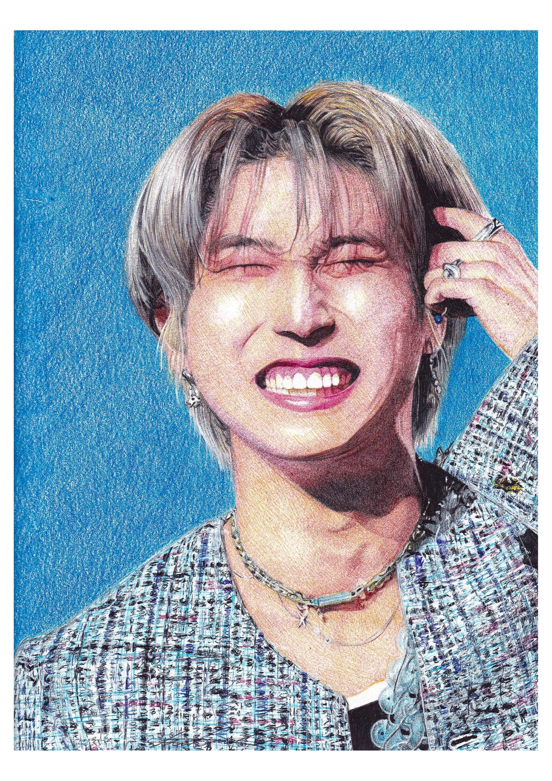 HAN (stray Kids) Drawing A4 Print - Etsy