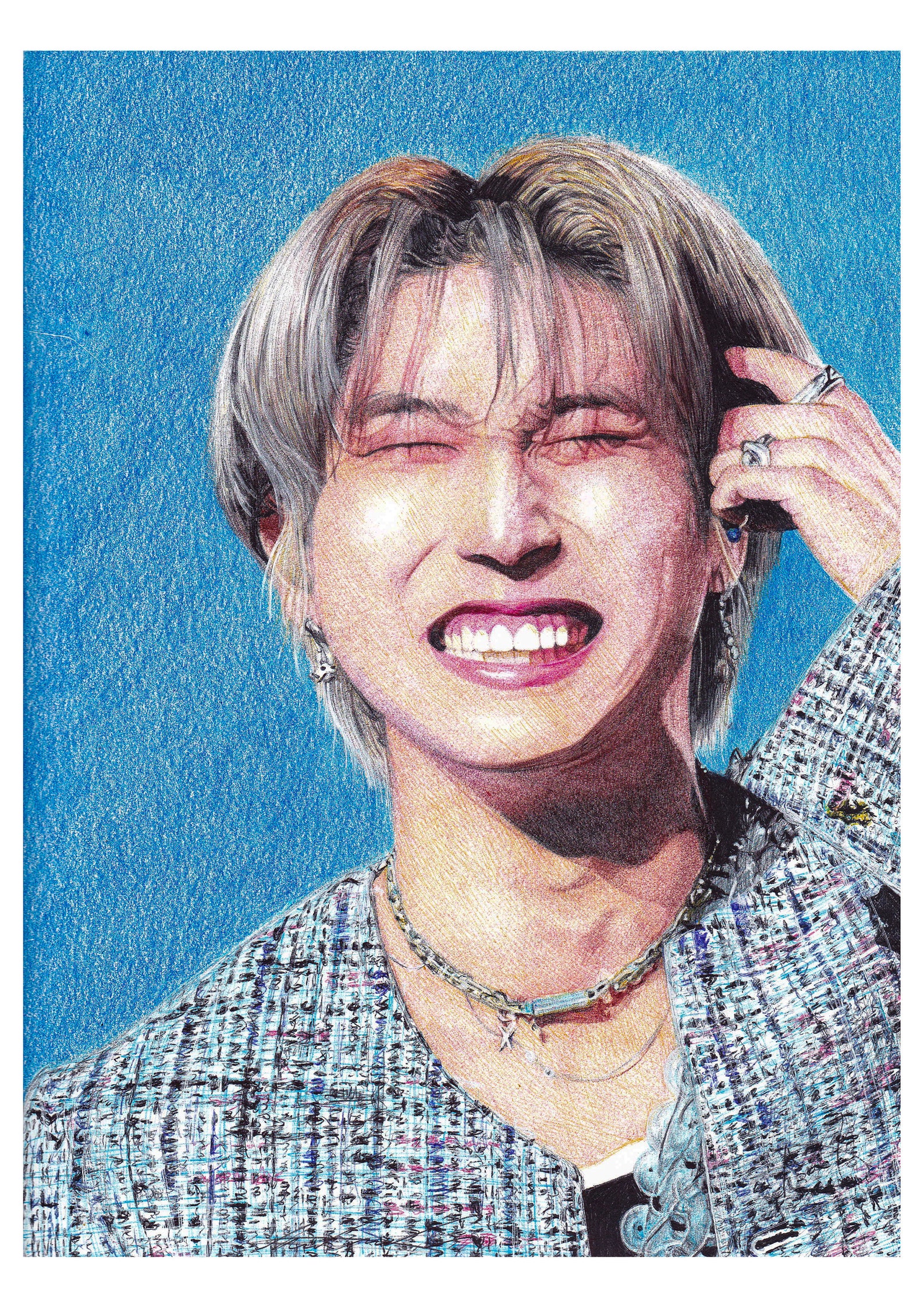 HAN (stray Kids) Drawing A4 Print - Etsy
