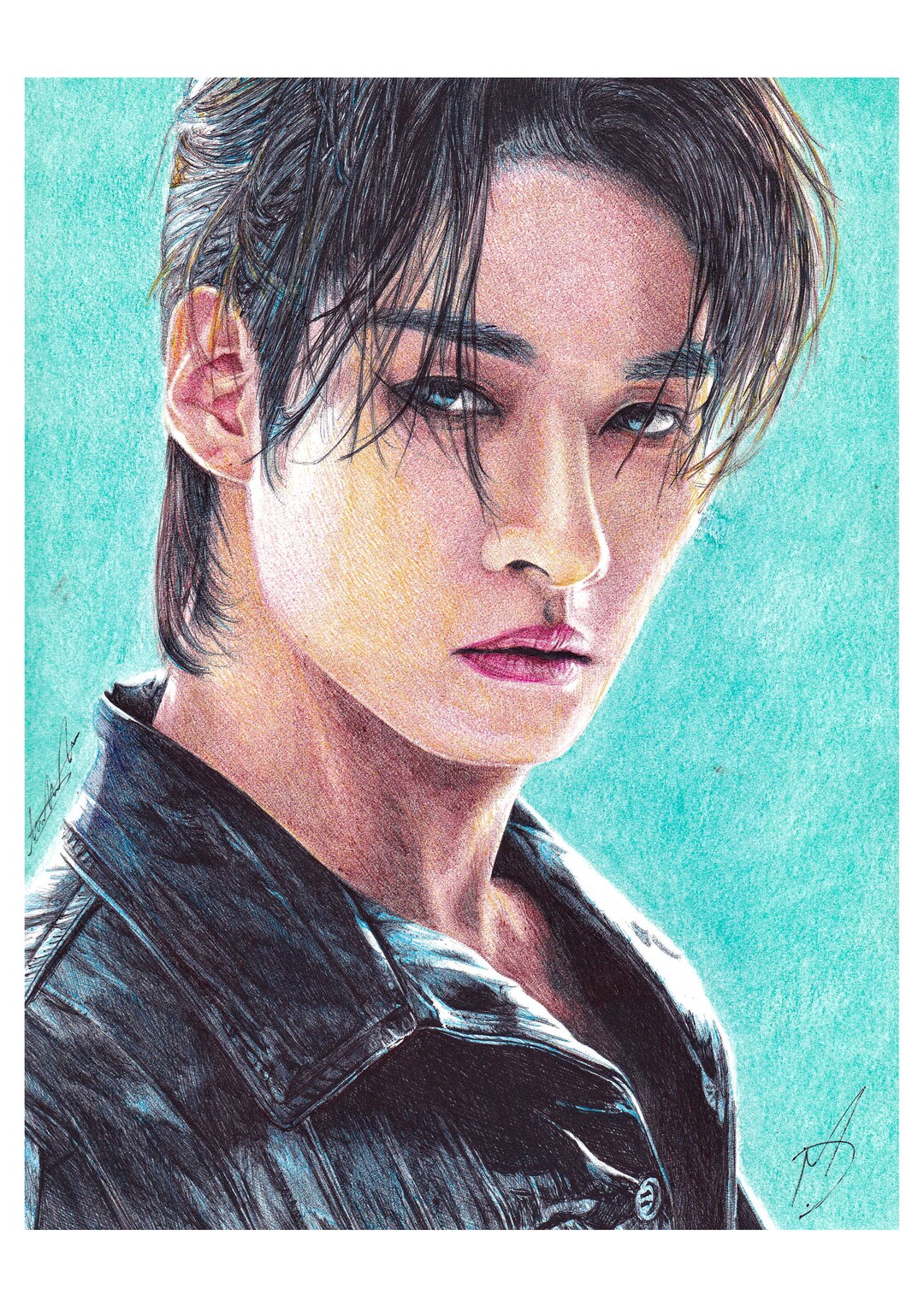 LEE KNOW (stray Kids) Drawing A4 Print - Etsy UK