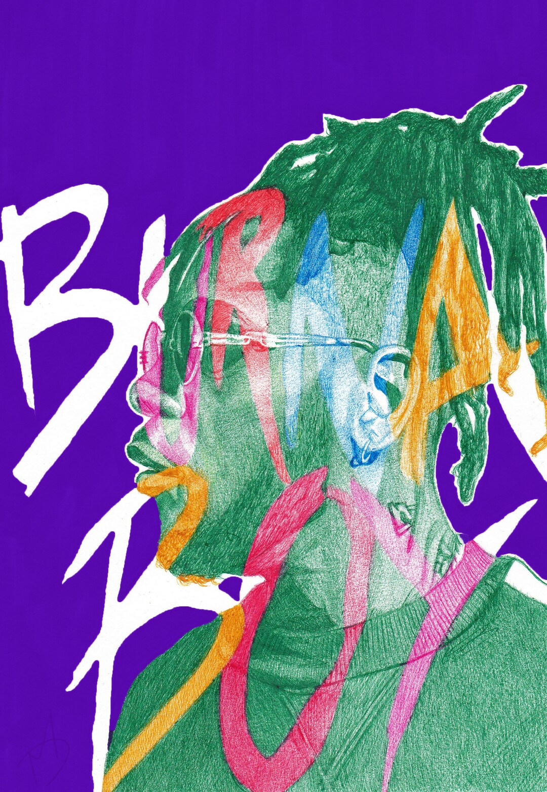 Burna Boy Typorgaphy Drawing PRINT - Etsy