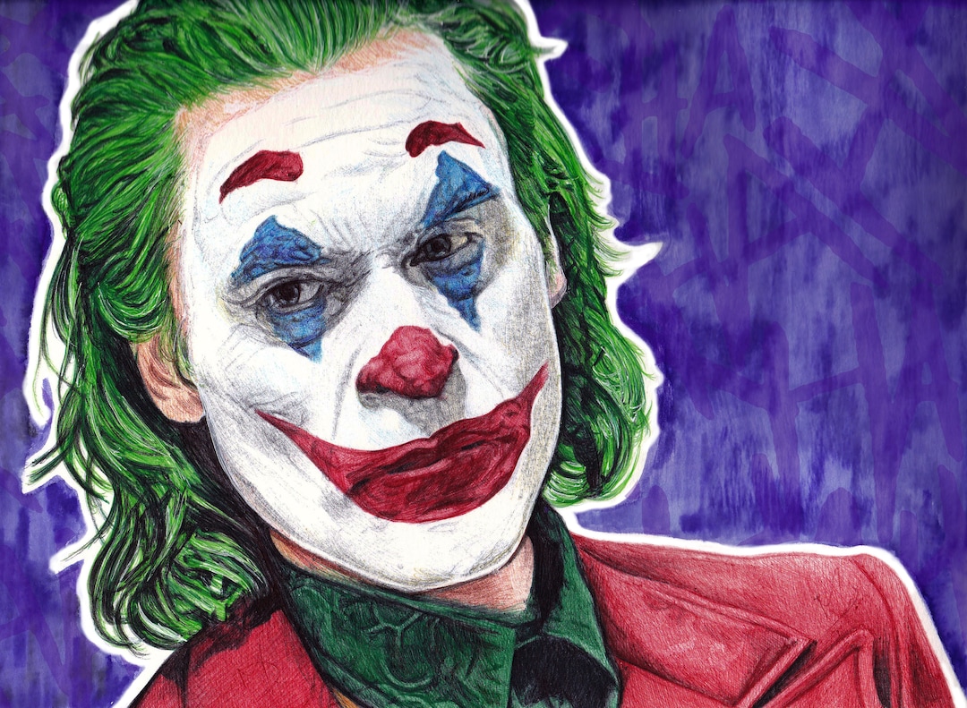 JOKER Pen Drawing PRINT - Etsy