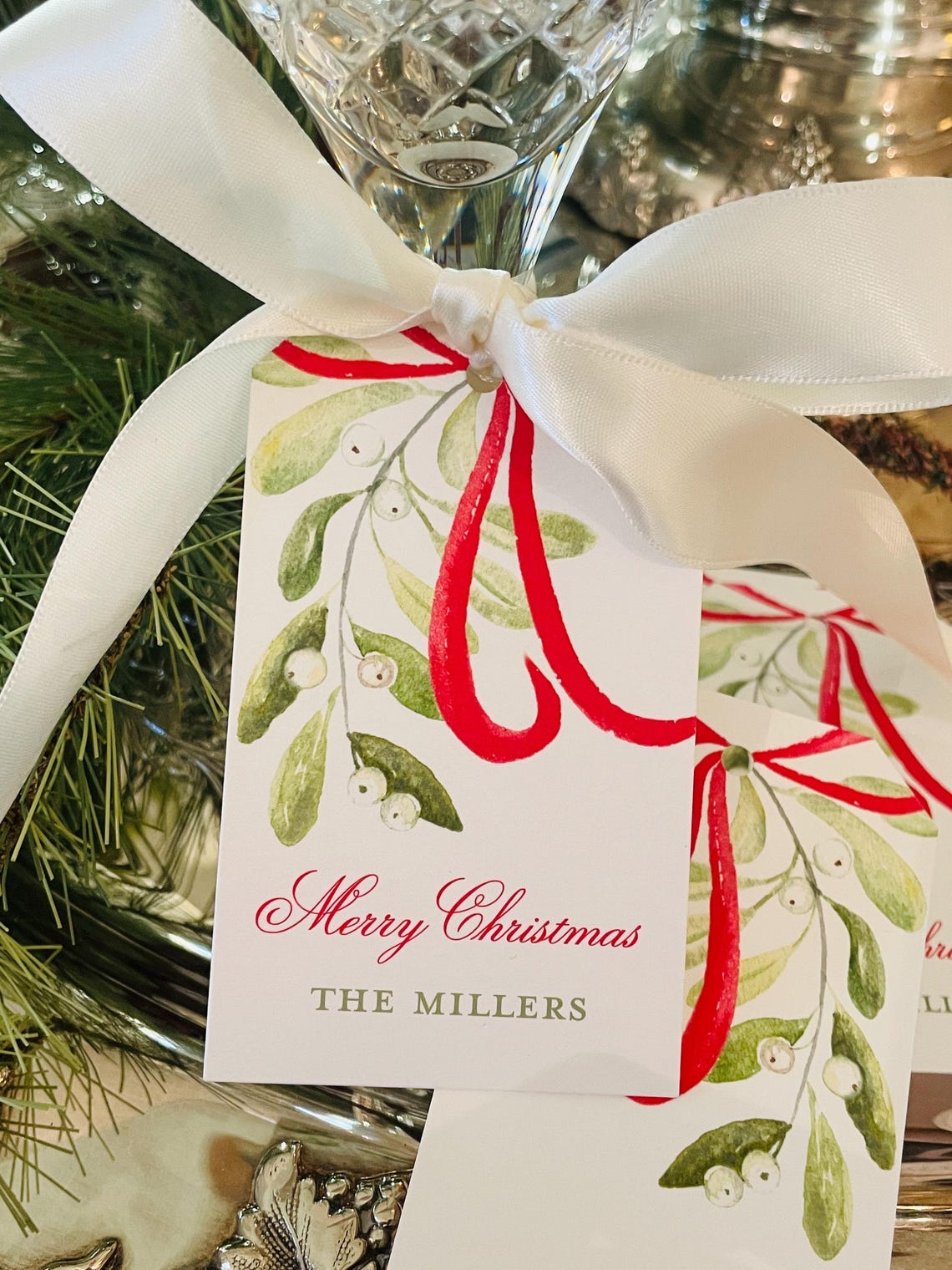 Mistletoe Gift Tags | Set of 16 | Christmas Tags - Etsy