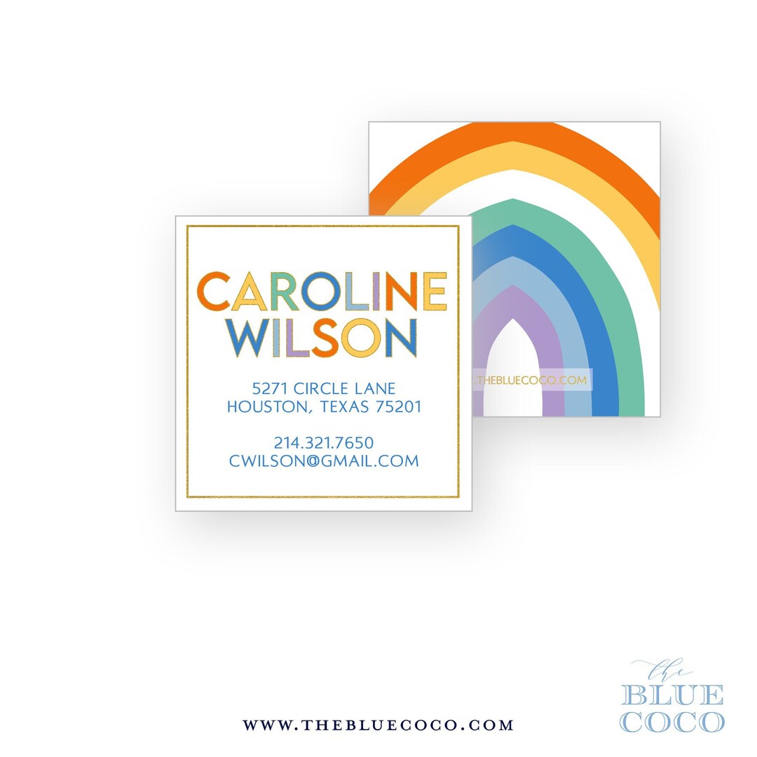 Camp Rainbow Calling Cards Set of 25 - Etsy