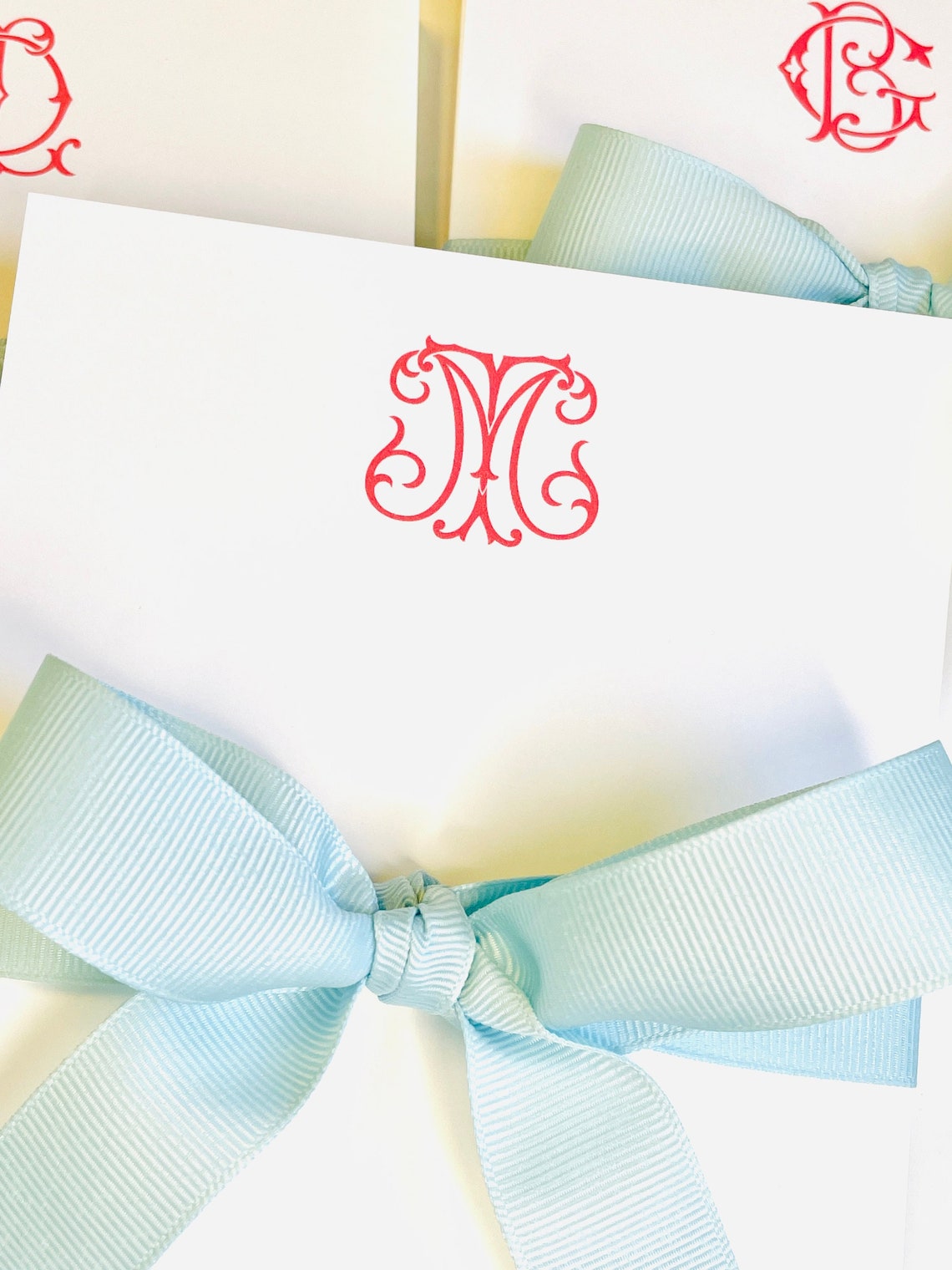 Two Letter Interlocking Monogram Notepad | Etsy