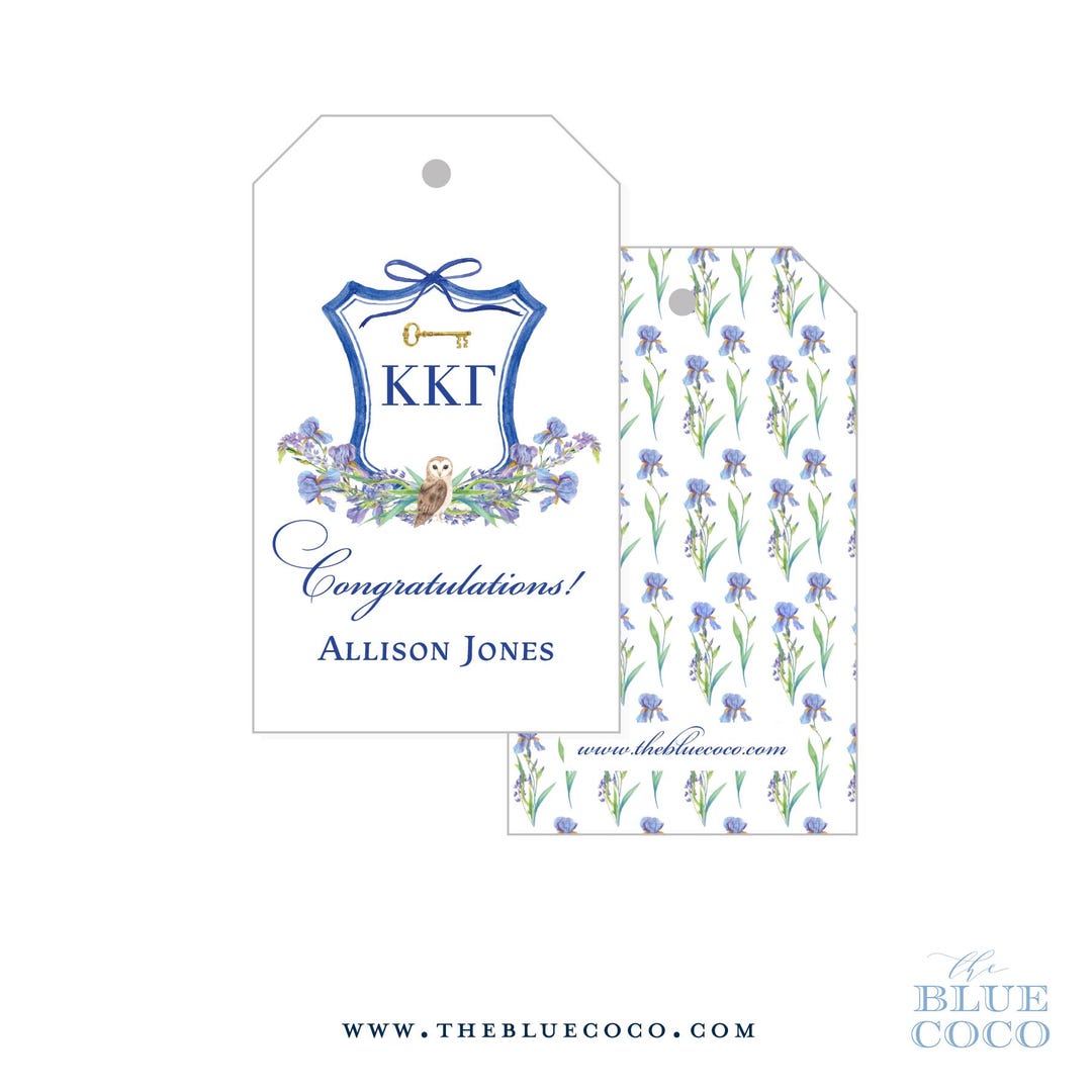 Kappa Kappa Gamma Crest Gift Tags | Set of 16 - Etsy