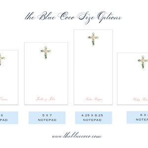 Cross With Flowers Notepad - Etsy