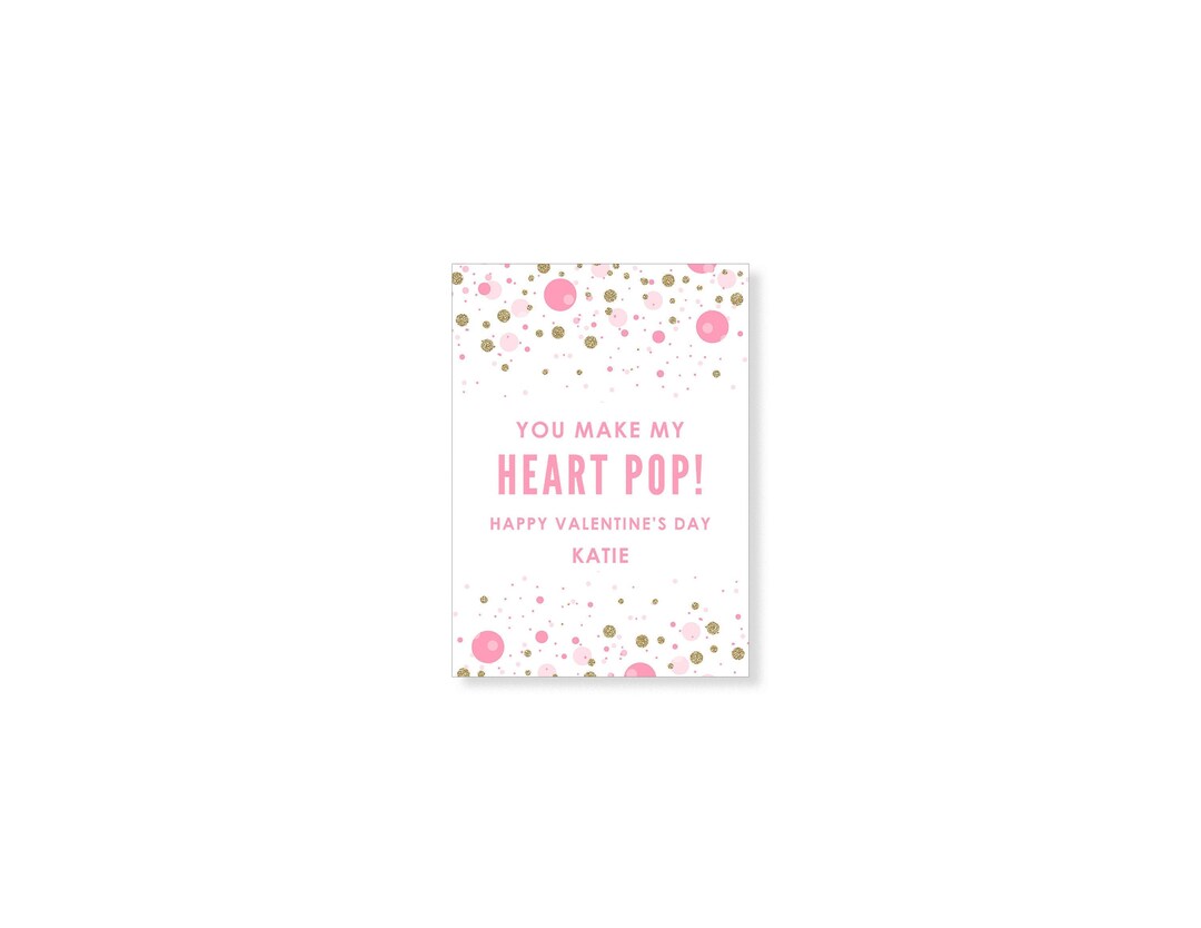 Valentine Cards for Kids You Make My Heart Pop Set of 12 - Etsy