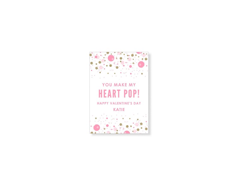 Valentine Cards for Kids You Make My Heart Pop Set of 12 - Etsy