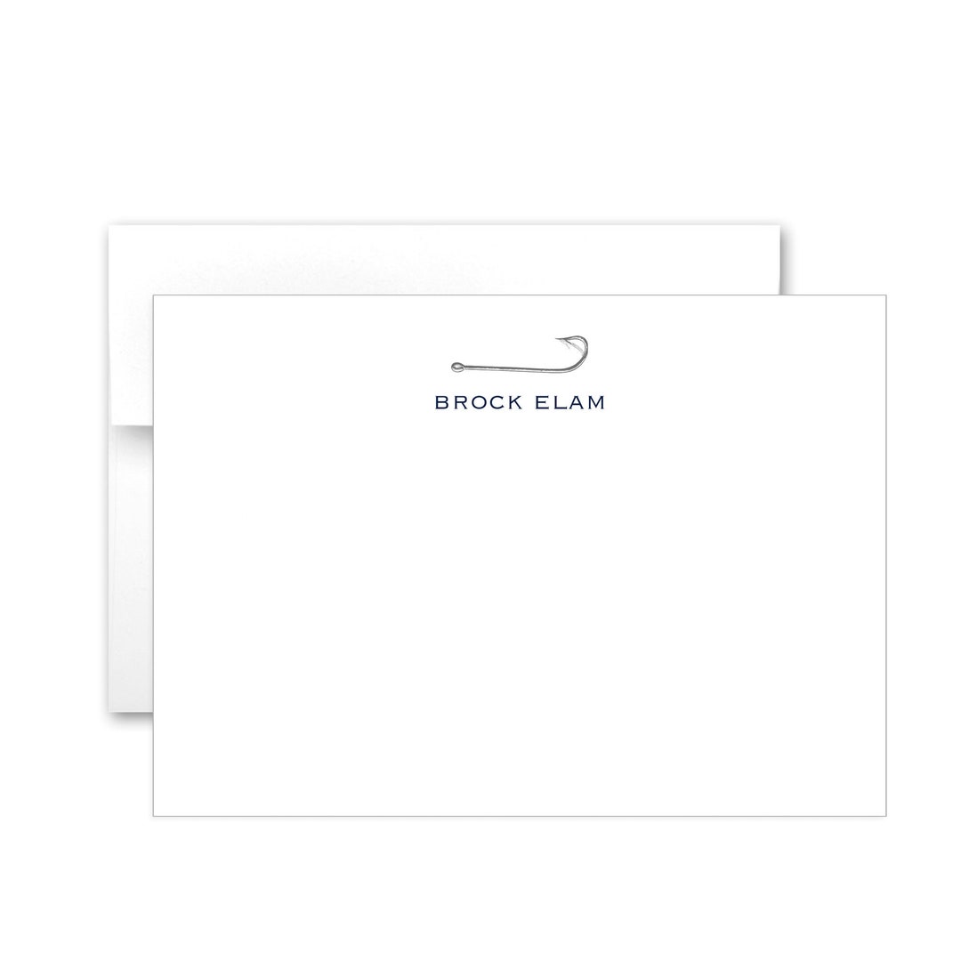 Fish Hook Stationery • Flat Card • Set of 10 - Etsy