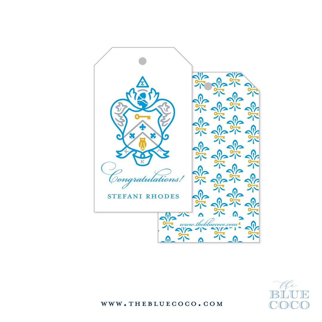 Kappa Kappa Gamma Gift Tags | Set of 16 - Etsy