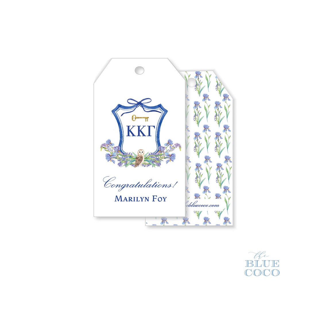 Kappa Kappa Gamma Crest Gift Tags | Set of 16 - Etsy