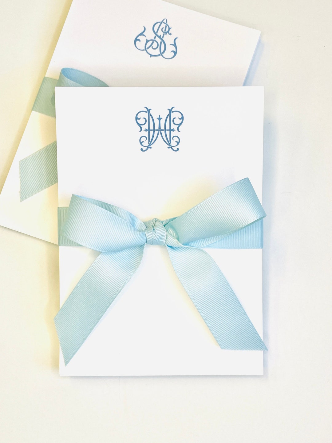 Two Letter Interlocking Monogram Notepad - Etsy