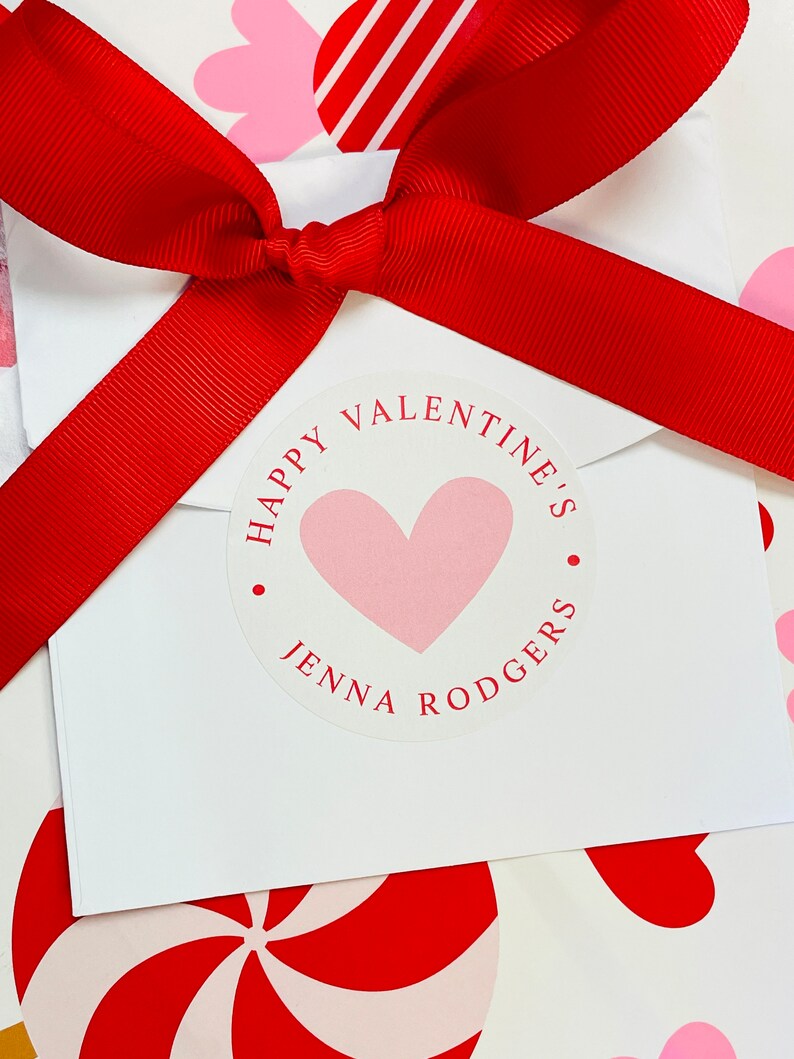 Valentine Heart Stickers Set of 24 - Etsy