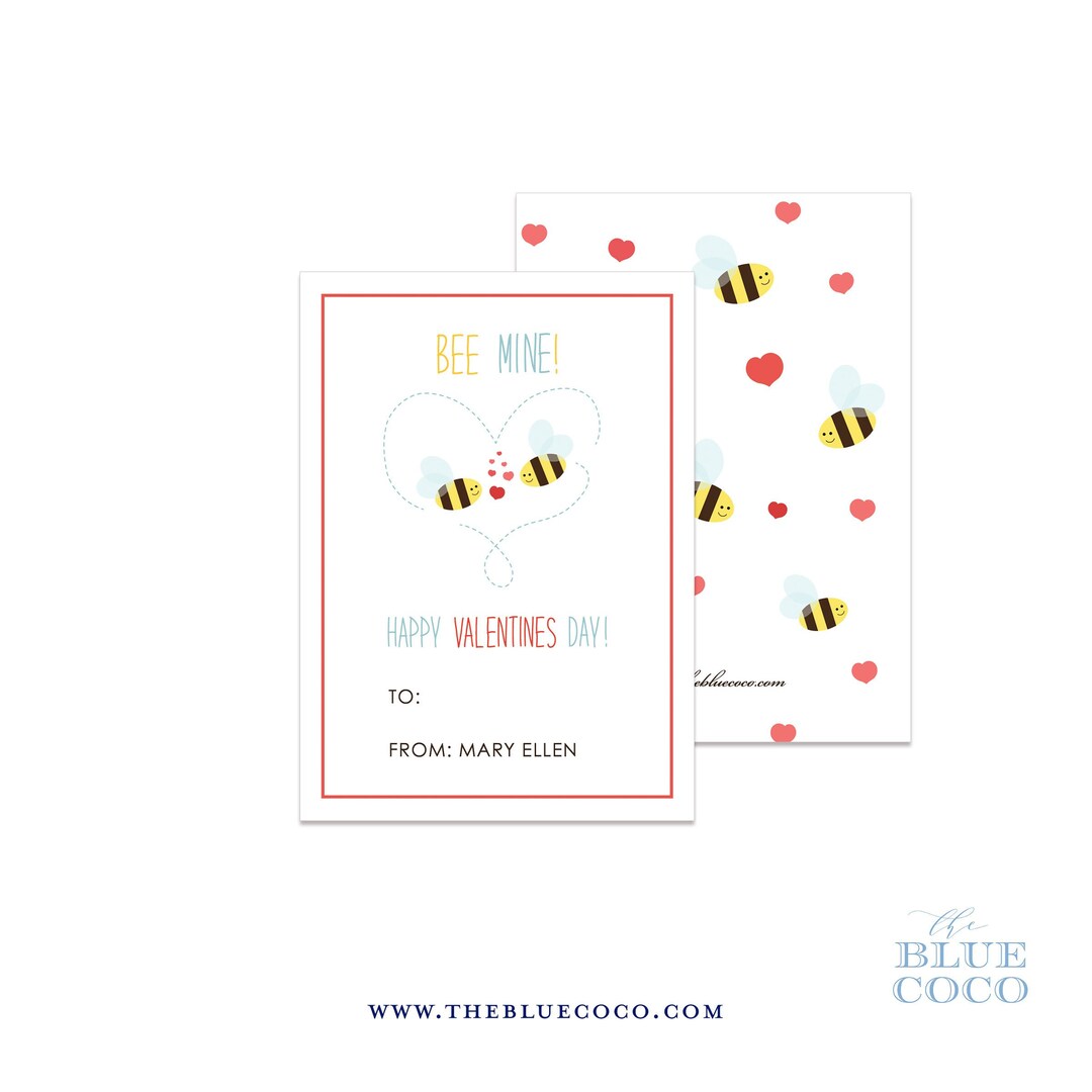 Valentine Cards • Bee Mine • Set of 10 - Etsy