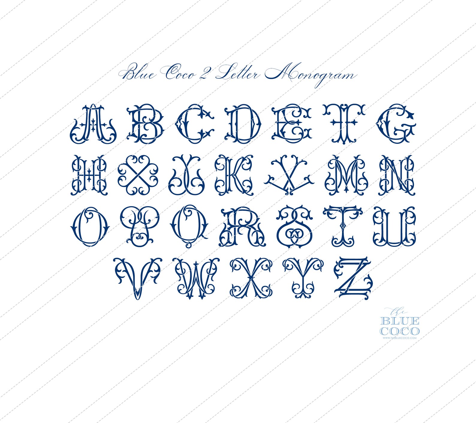 Two Letter Interlocking Monogram Notepad - Etsy