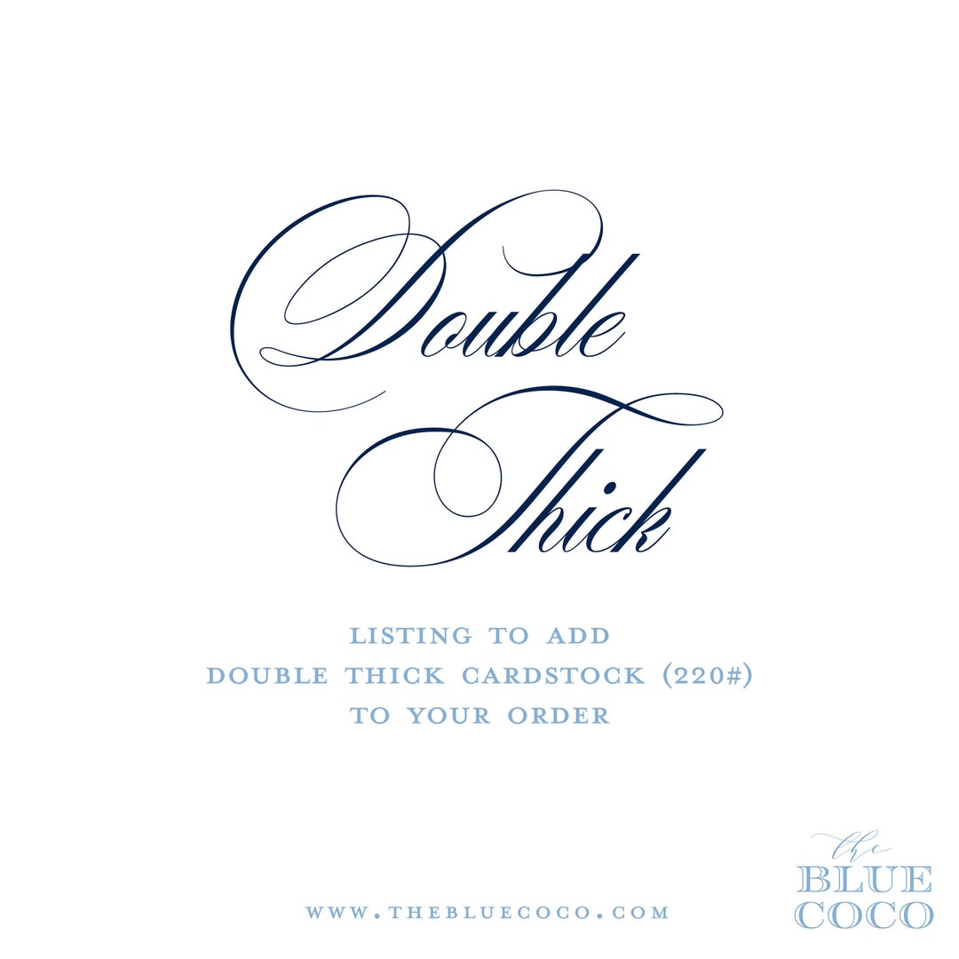 Double Thick Cardstock Add On - Etsy