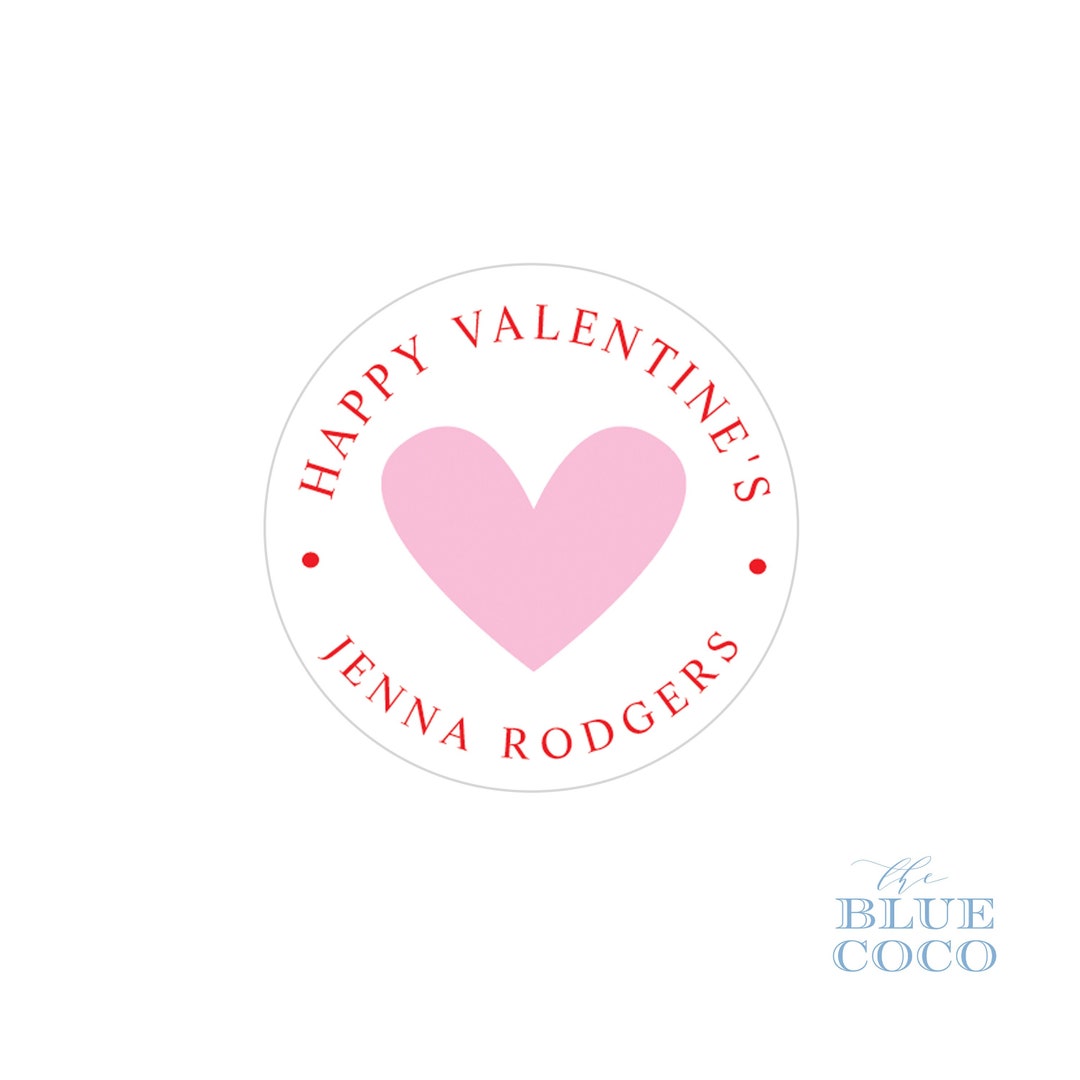 Valentine Heart Stickers Set of 24 - Etsy