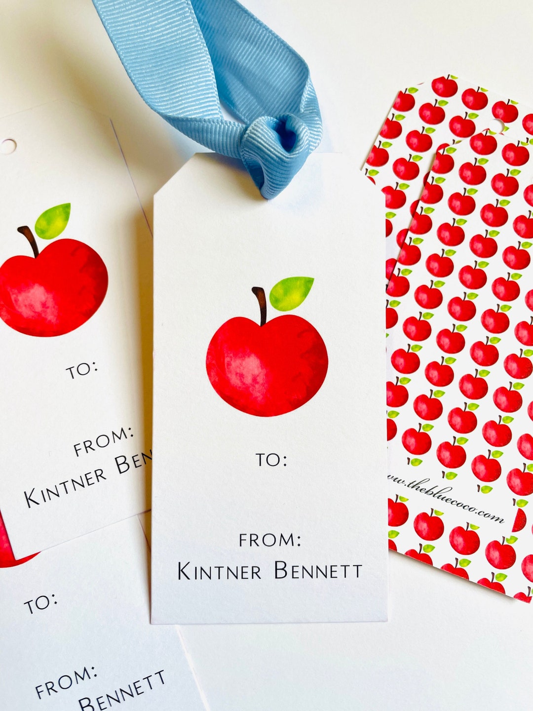 Apple | Teacher Gift Tag • Set of 12 - Etsy