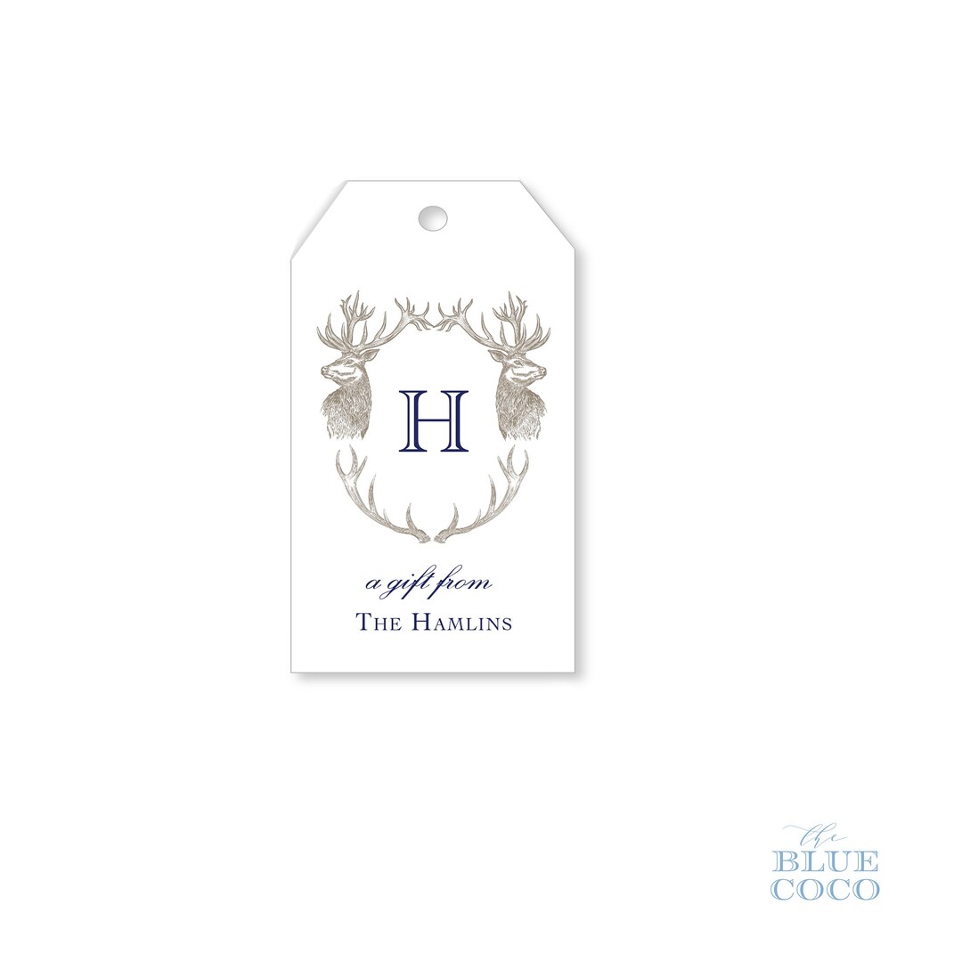 Stag Gift Tags Set of 16 Multiple Color Options - Etsy